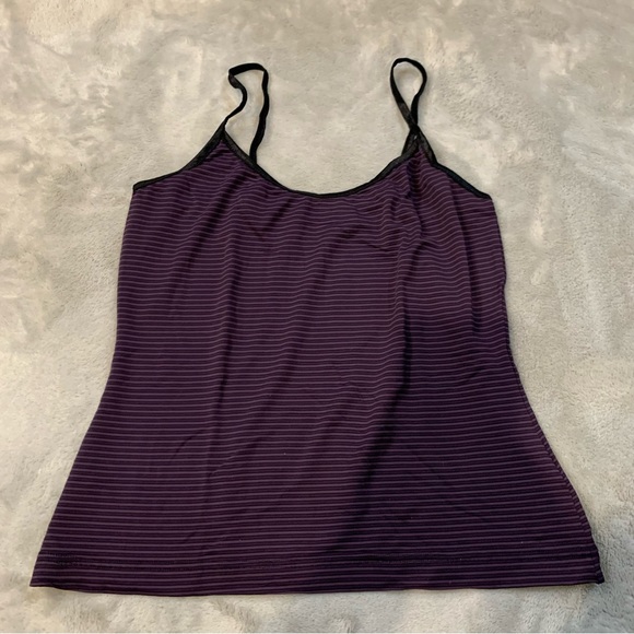 Lutex | Tops | Purple Black Stripe Tank Top | Poshmark